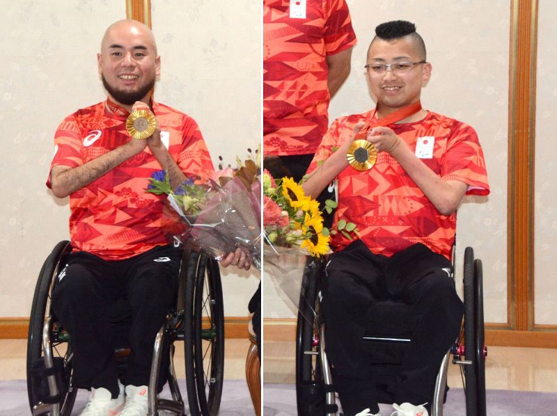 金メダルを地元に報告 パリ・パラリンピック車いすラグビー日本代表の乗松聖矢、草場龍治が福岡県庁を訪問:「おっ!」でつながる地元密着のスポーツ